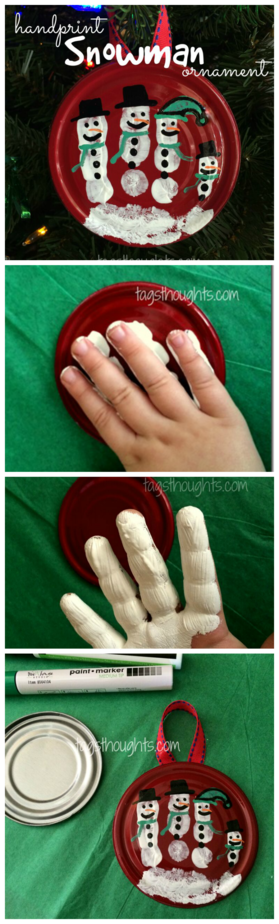 Handprint Snowman Ornament