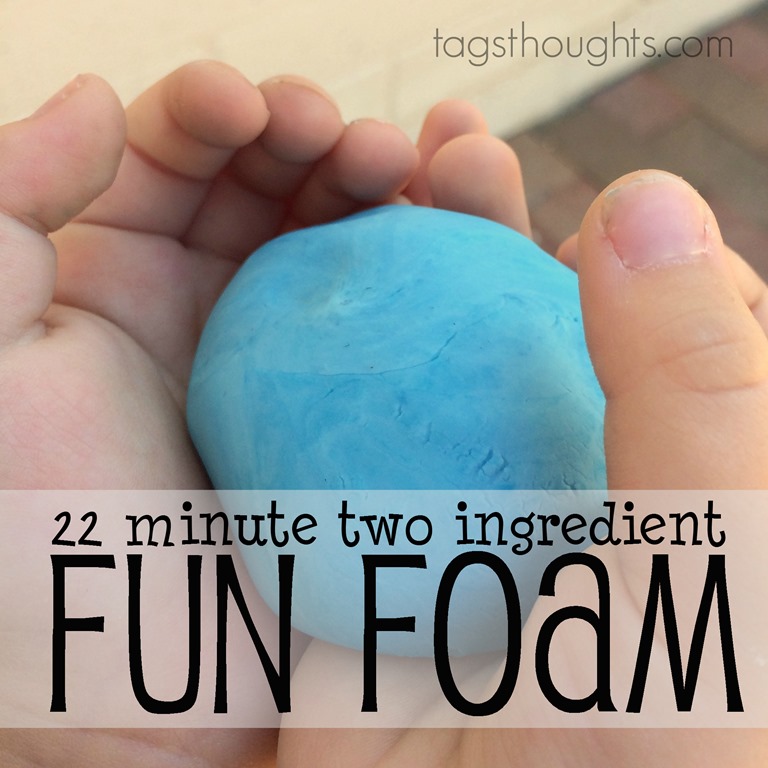 22 Minute Two Ingredient (Play Dough "Like") FUN FOAM