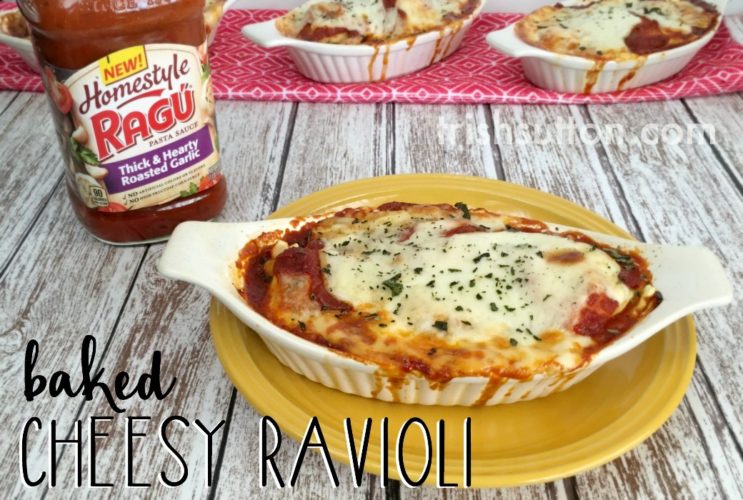 Baked Cheesy Ravioli, Made With Thick And Hearty Pasta Sauce - Trish Sutton