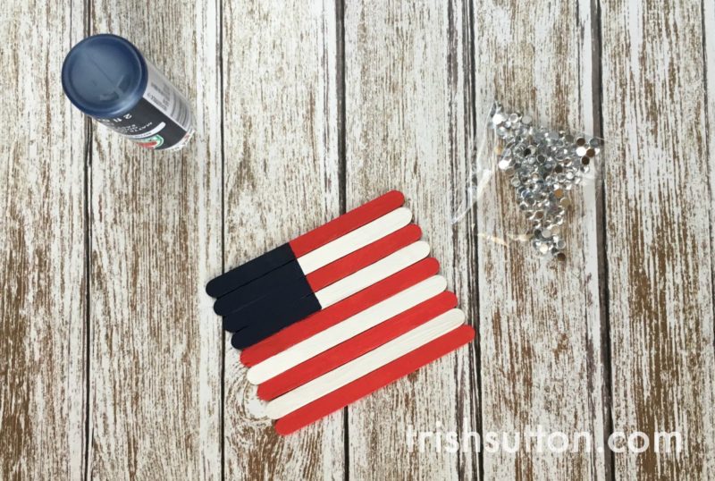 Patriotic Popsicle Stick American Flag - Trish Sutton