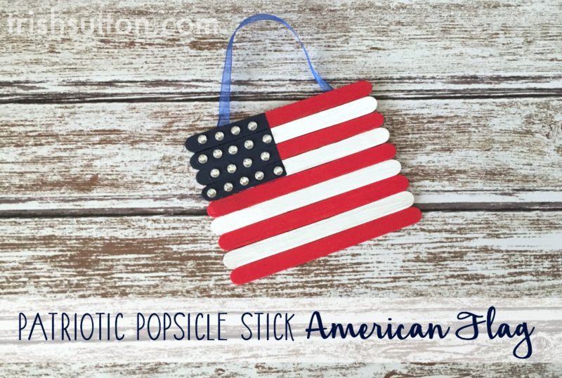 Patriotic Popsicle Stick American Flag - Trish Sutton