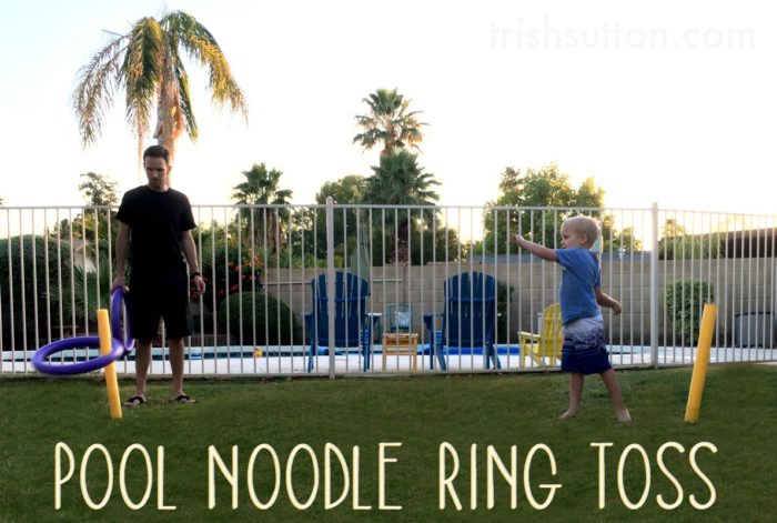 Pool Noodle Ring Toss; A Backyard Game