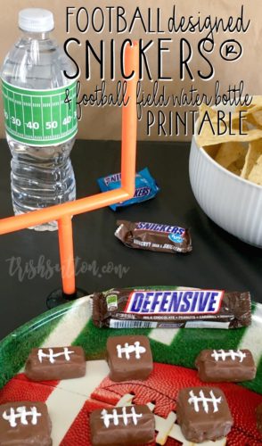 Football Designed SNICKERS®, Football Field Water Bottle Printable
