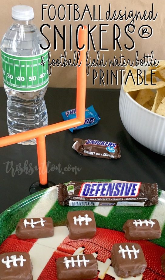 Football Designed SNICKERS®, Football Field Water Bottle Printable