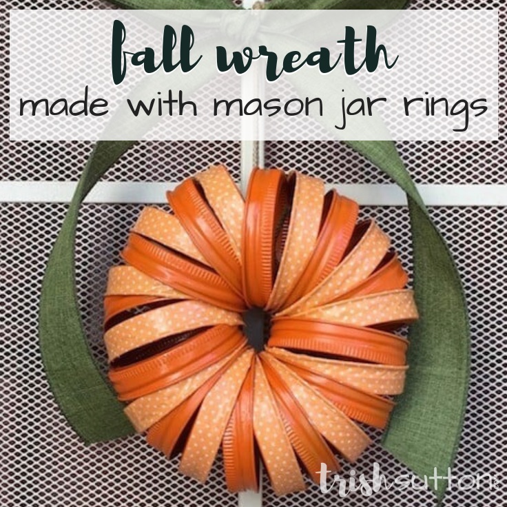 Mason Jar Ring And Craft Tape Fall Wreath; Simple Autumn Craft