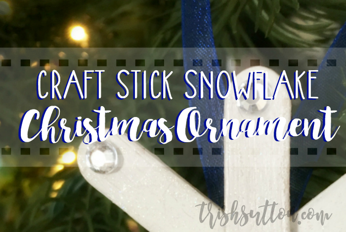 Craft Stick Snowflake Christmas Tree Ornament; DIY Craft