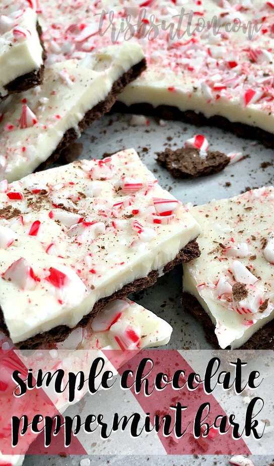 Simple Chocolate Peppermint Bark Recipe by Trish Sutton