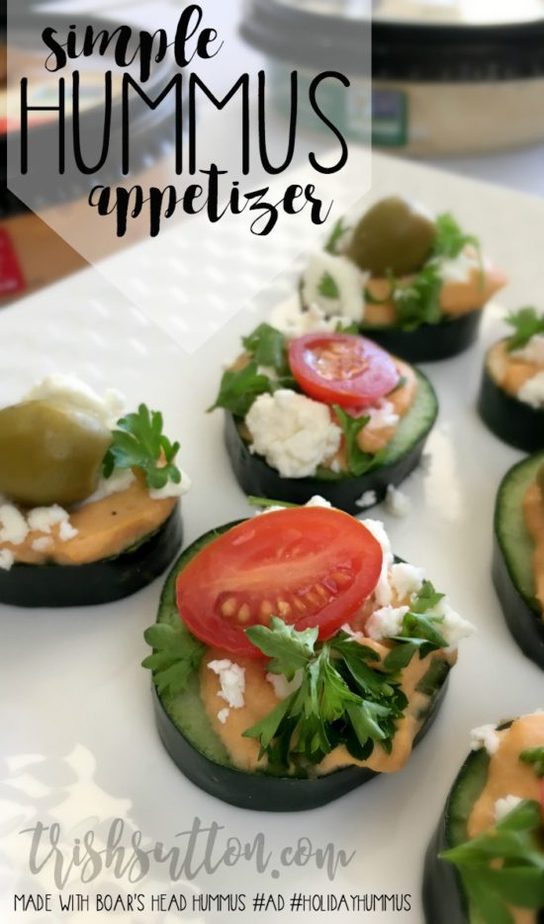 Simple Hummus Appetizer; Boar's Head Holiday #HolidayHummus