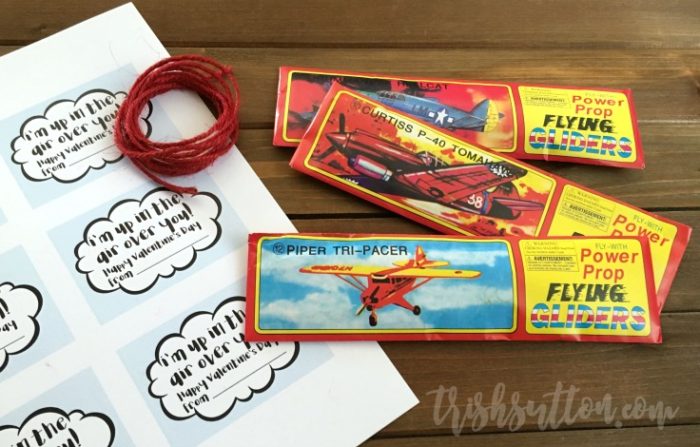 Airplane Valentine With Free Printable; Non-Candy Kids Valentine