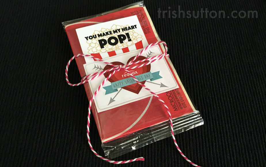 Printable Valentine You Make My Heart Pop! Teacher Gift Idea