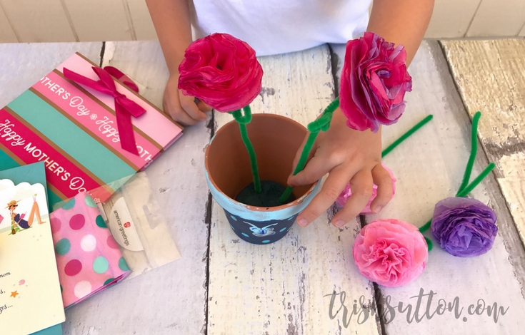 Tissue Paper Carnation Flowers; Make Her Mother's Day
