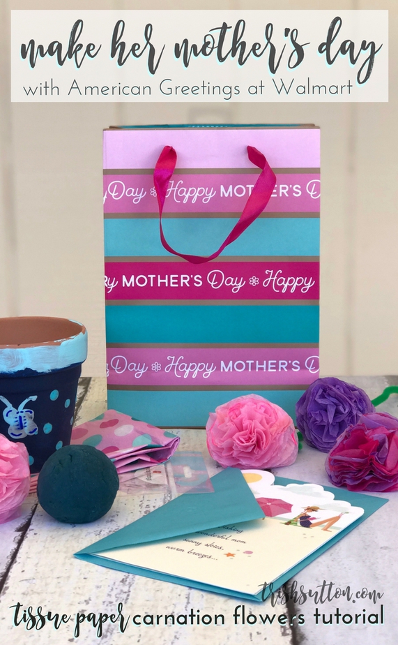 Tissue Paper Carnation Flowers; Make Her Mother's Day