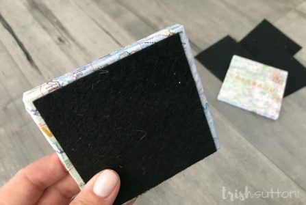 DIY Map Coasters Vacation Souvenirs {Handmade Gifts}