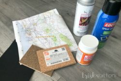 DIY Map Coasters Vacation Souvenirs {Handmade Gifts}
