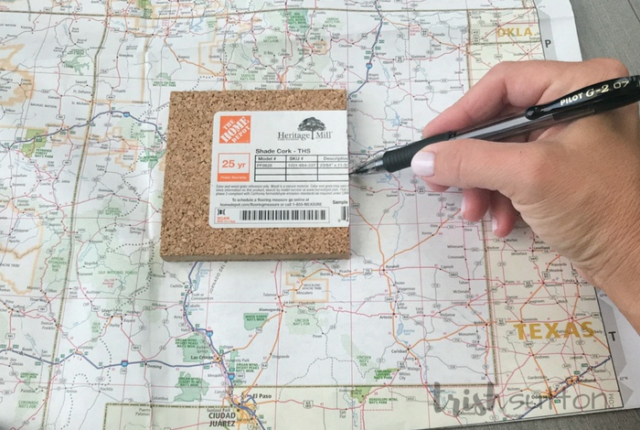 DIY Map Coasters Vacation Souvenirs {Handmade Gifts}