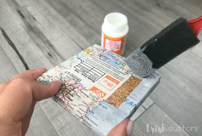 DIY Map Coasters Vacation Souvenirs {Handmade Gifts}
