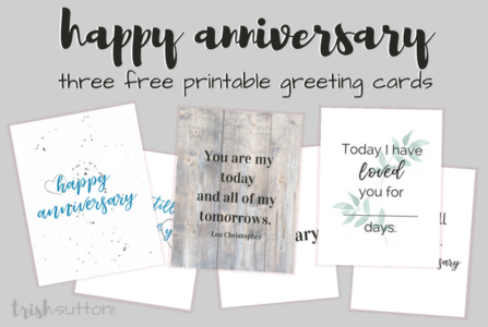 Printable Romantic Greeting Cards | Everyday Love + Anniversary Cards
