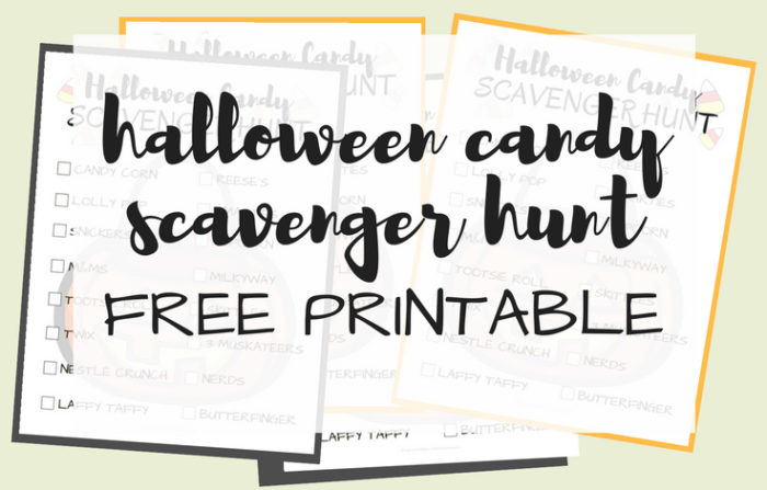 Halloween Candy Scavenger Hunt Free Printable by Trish Sutton