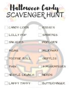 Halloween Candy Scavenger Hunt Free Printable by Trish Sutton