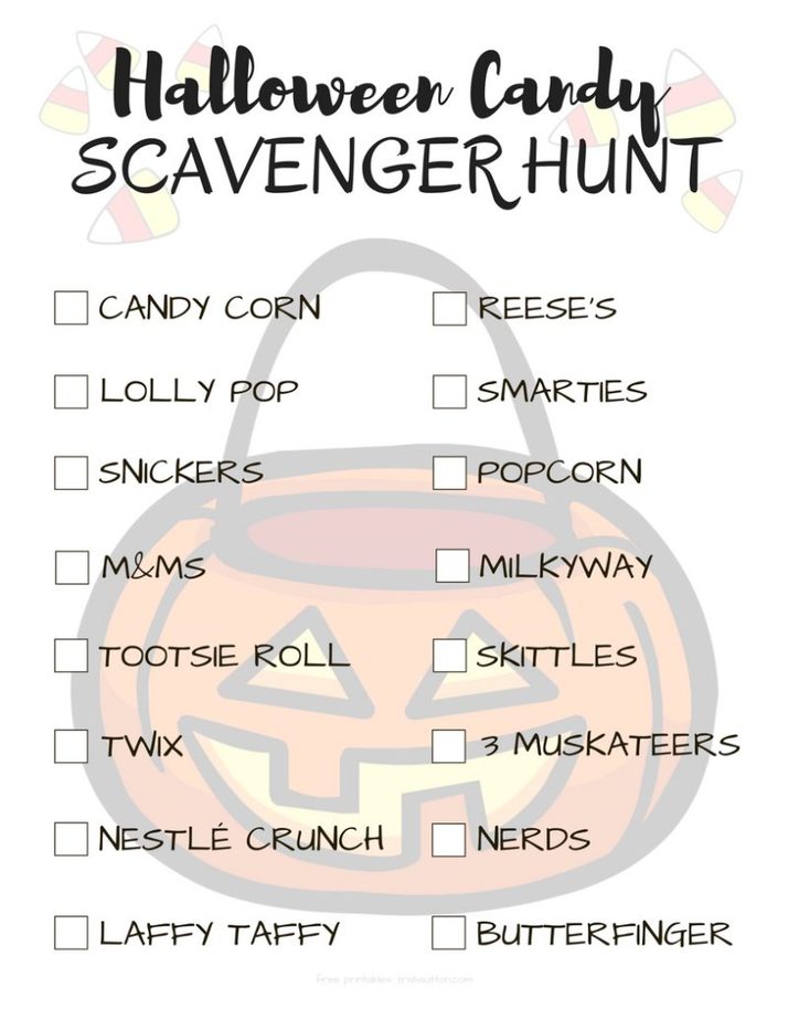 Halloween Candy Scavenger Hunt Free Printable by Trish Sutton