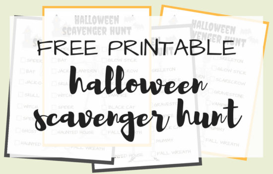 Halloween Scavenger Hunt Free Printable TrishSutton.com