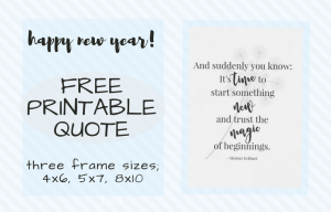 Happy New Year Magic of Beginnings Free Printable