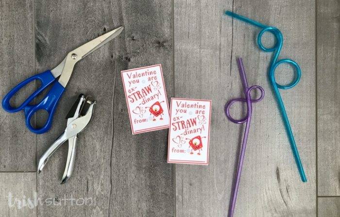 Kids Valentine Printable Silly Straw ex-STRAW-dinary Fun