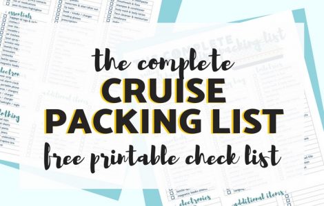 Cruise Packing List | Free Printable Complete Cruise Packing Check List