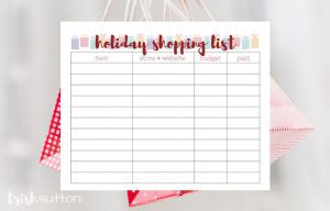 Printable Holiday Lists | Organize Gift Giving Freebies