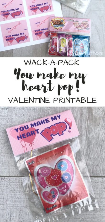 Wack-A-Pack Valentine Printable | You Make My Heart Pop