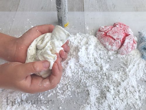 Edible Easy Fluffy Slime | Red, White, Blue with Glitter