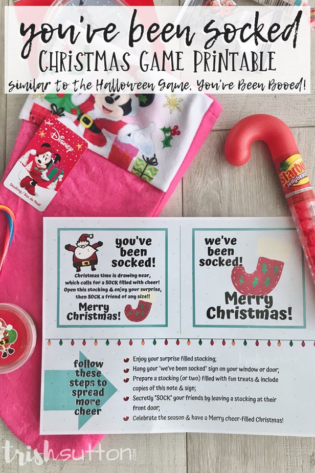 You&#039;ve Been Socked Game | Christmas Free Printable