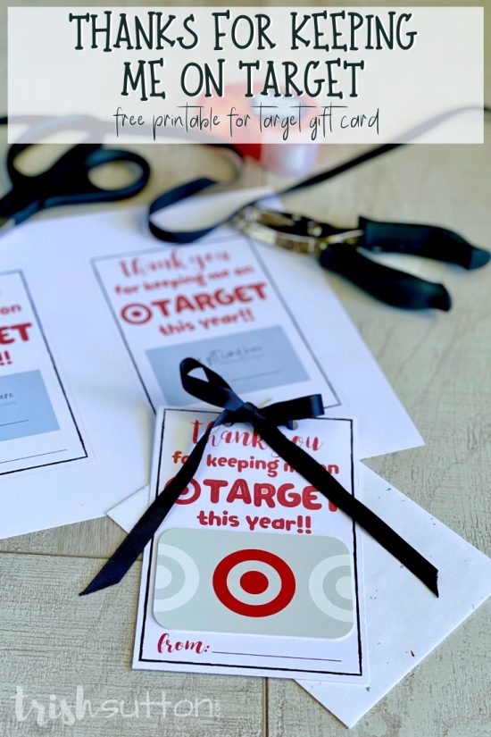 Teacher Gift | Free Printable Thank You for Keeping Me on Target