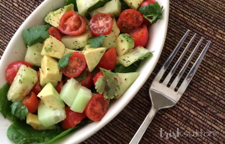 Simple Salad Recipe | Tomato, Cucumber and Spinach Salad