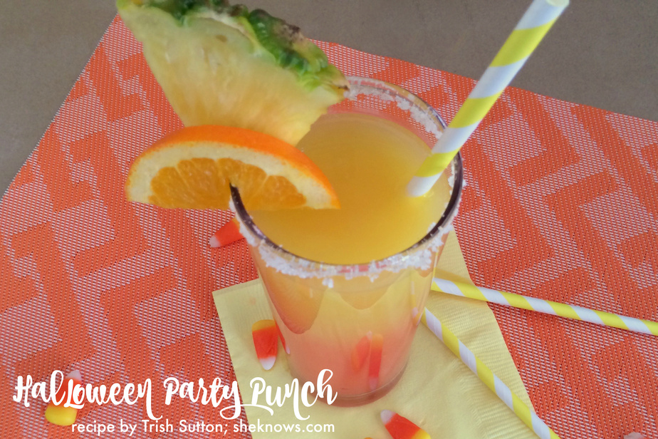 Halloween Party Punch | Candy Corn Inspired Cocktail