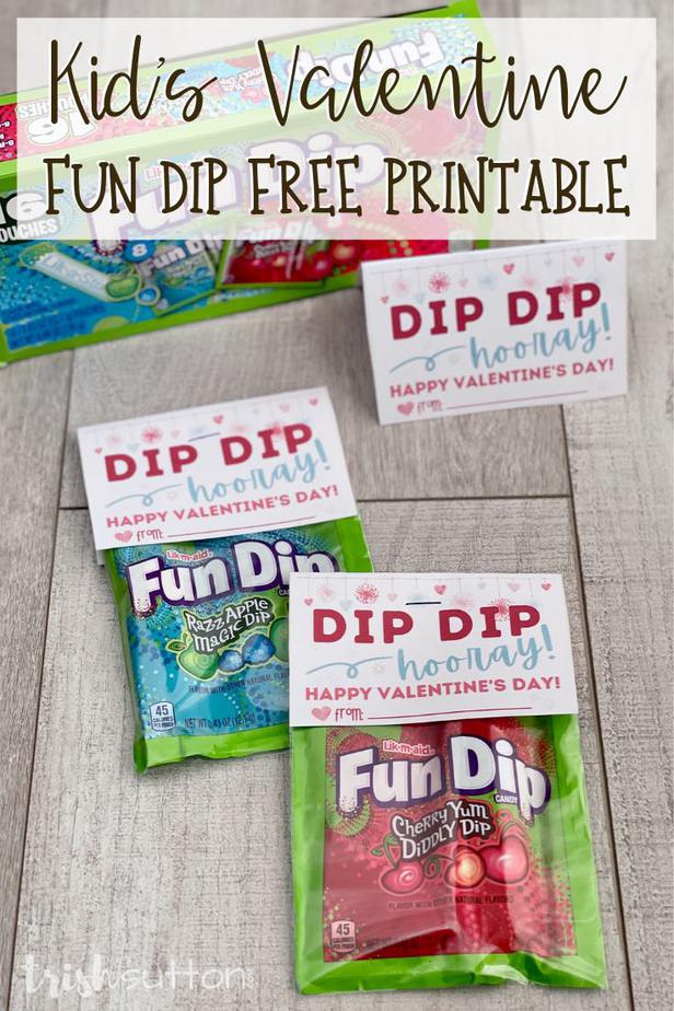 Fun Dip Kid's Valentine Free Printable | Dip Dip Hooray Note