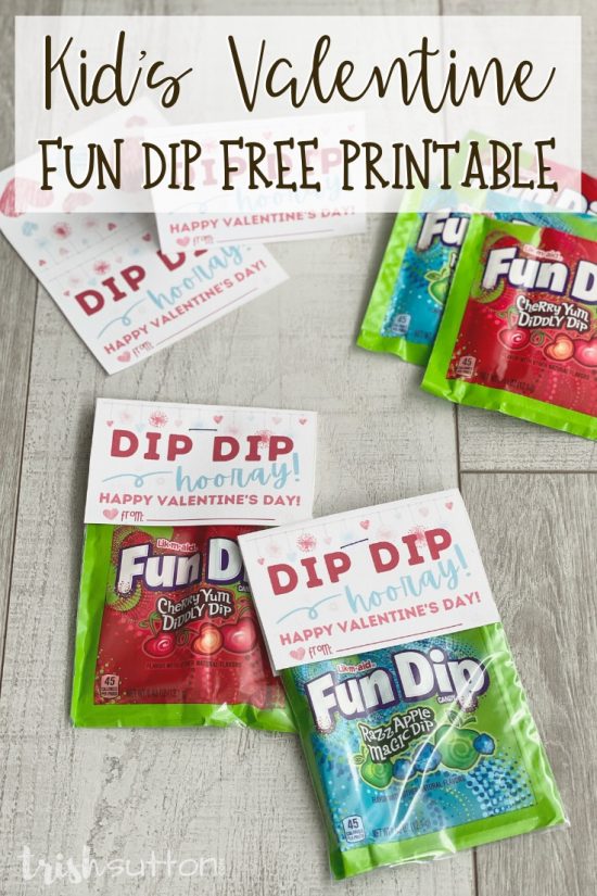 Fun Dip Kid's Valentine Free Printable | Dip Dip Hooray Note