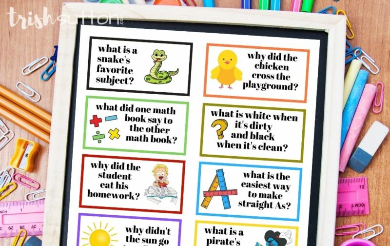 Free Printable Lunchbox Jokes for Kids | School Subject Edition