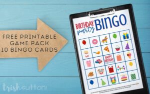 Birthday Party Bingo Game Free Printable (10 Game Boards)